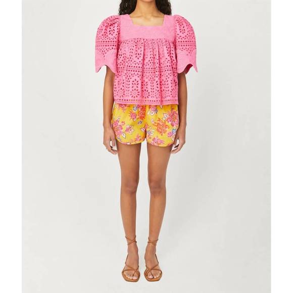 RHODE | Tops | New Rhode Mika Top In Neon Pink Soleil | Poshmark